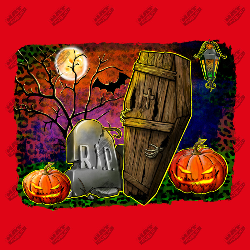 Headstone And Coffin Background Retro Trucker Cap By Bundleandbundleshop - Hatpublic