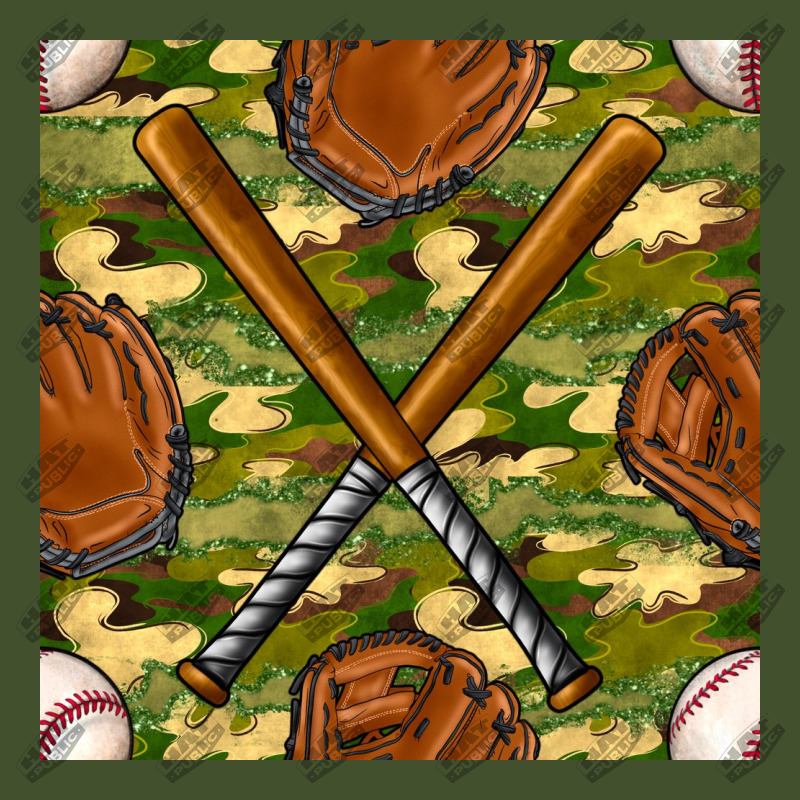 Baseball Bat And Gloves With Camouflage Seamless Pattern Sun Shade Cap ...