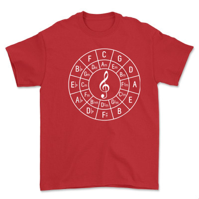 Treble Clef Circle Of Fifths Composer Music Theory Musician T-shirt By ...
