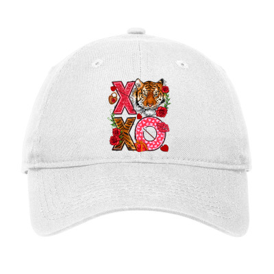 Xoxo With Tiger Adjustable Cap By Nancycooperartshop - Hatpublic