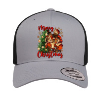 Merry Christmas Black Santa With Black Kid Girl Retro Trucker Cap By ...