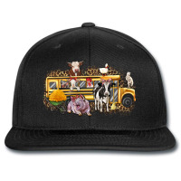 Farm Animals School Bus Printed Hat By Texasbilliewilder - Hatpublic