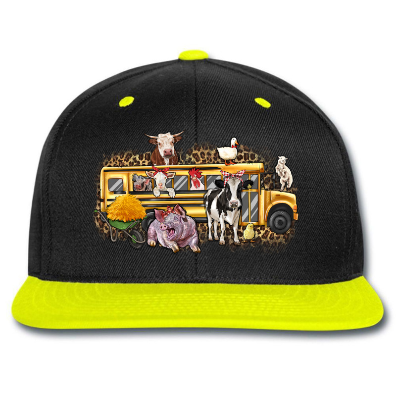 Farm Animals School Bus Printed Hat By Texasbilliewilder - Hatpublic