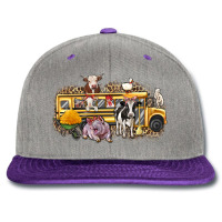 Farm Animals School Bus Printed Hat By Texasbilliewilder - Hatpublic