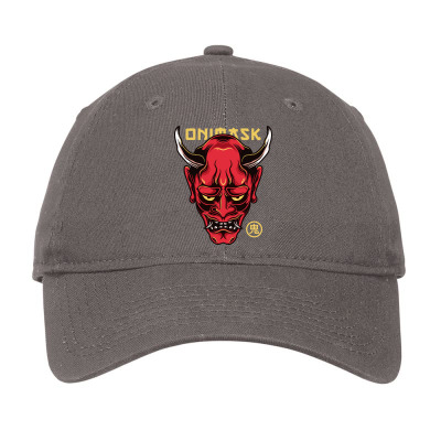 Japanese Oni Mask Tattoo Art Style Adjustable Cap By Pixelflow - Hatpublic