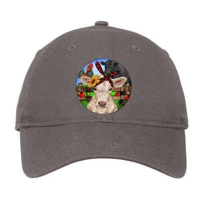 Christmas Charolais Calf Black Angus Bull And Roos Adjustable Cap By ...