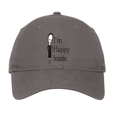 Addams Family Wednesday Addams I'm Happy Inside Portrait Adjustable Cap ...