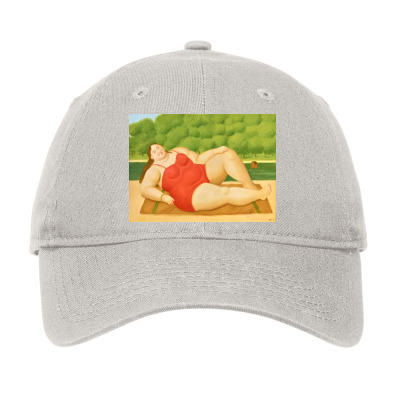 Fernando Botero Banista En El Rio Adjustable Cap By Designpulse - Hatpublic