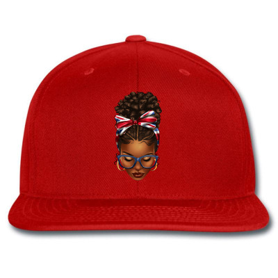 Union Jack Flag Afro Messy Bun Snapback By Texasbilliewilder - Hatpublic