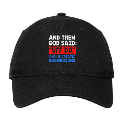 Norwegian Viking Funny Uff Da Adjustable Cap By Pixelflow - Hatpublic