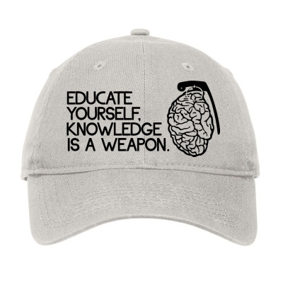 Knowledge Is A Weapon Adjustable Cap By Artmosaic - Hatpublic