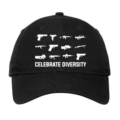 Celebrate Diversity Funny Gun Rights Adjustable Cap By Floraart - Hatpublic