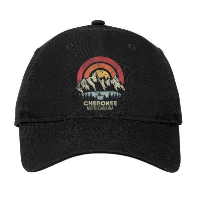Cherokee North Carolina Mountain Sunset Sunrise Kayaking Adjustable Cap ...
