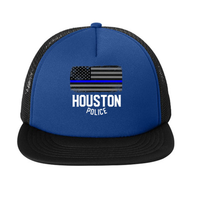 City Of Houston Police Officer Texas Policeman T Shirt Foam Snapback ...