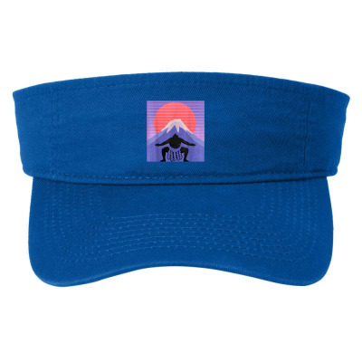 Japanese Sumo Wrestler In Mawashi Japan Mt. Fuji A Fashion Visor By ...