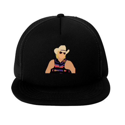 Alan Jackson Sticker Foam Snapback Hat By Studioelite - Hatpublic