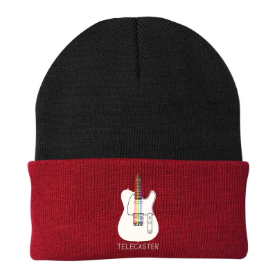 Neon-stringed White Telecaster Revamp (version 3) .png Beanie By ...
