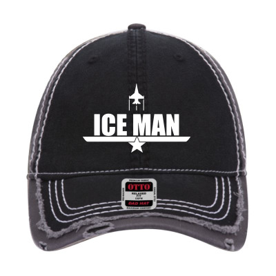 Top Gun Hot Shots 2 Ice Man Iceman Distressed Cap By Designpulse ...