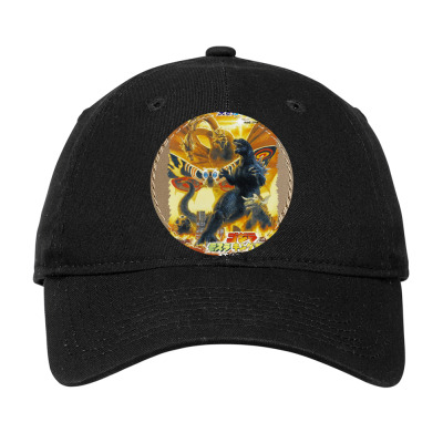 Godzila Mothra King Ghidorah 2 Adjustable Cap - Leatherette Patch By ...