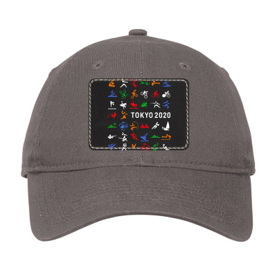 Olympics Tokyo 2020 Games Pictograms Adjustable Cap - Leatherette Patch ...