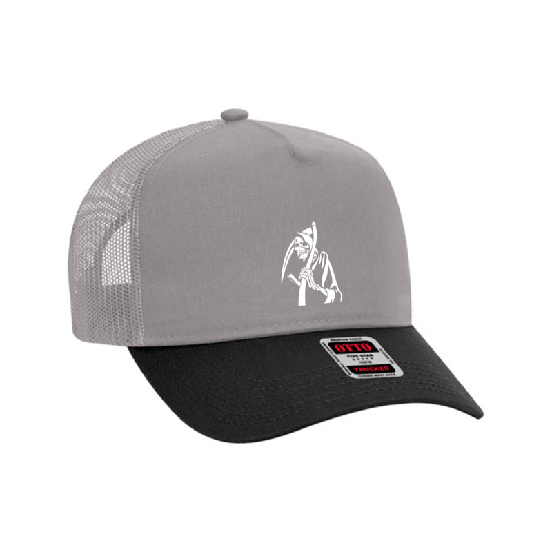 Grim Reaper Mesh Back Trucker Hat By Designpulse - Hatpublic