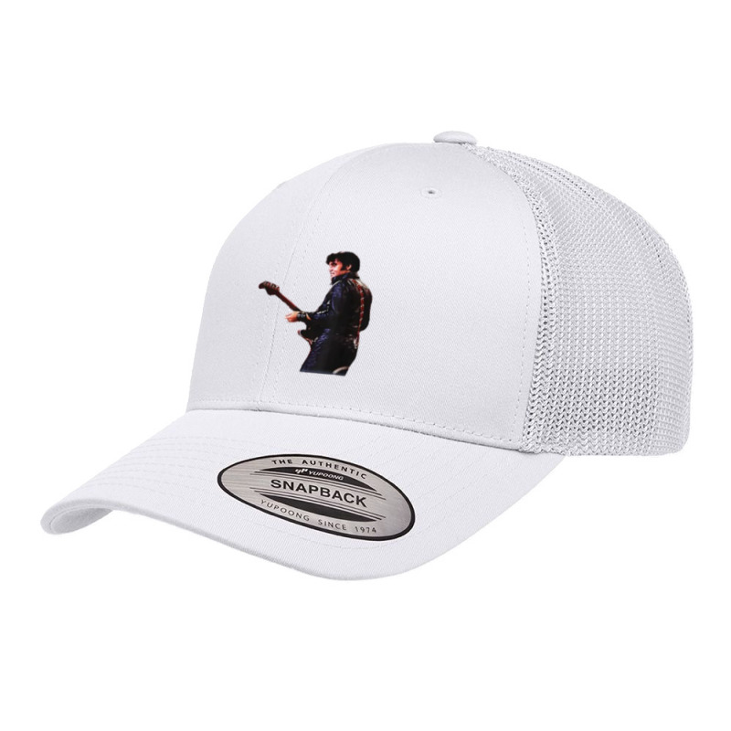 Elvis Rock And Roll Performance In Leather Retro Trucker Cap By Fai ...