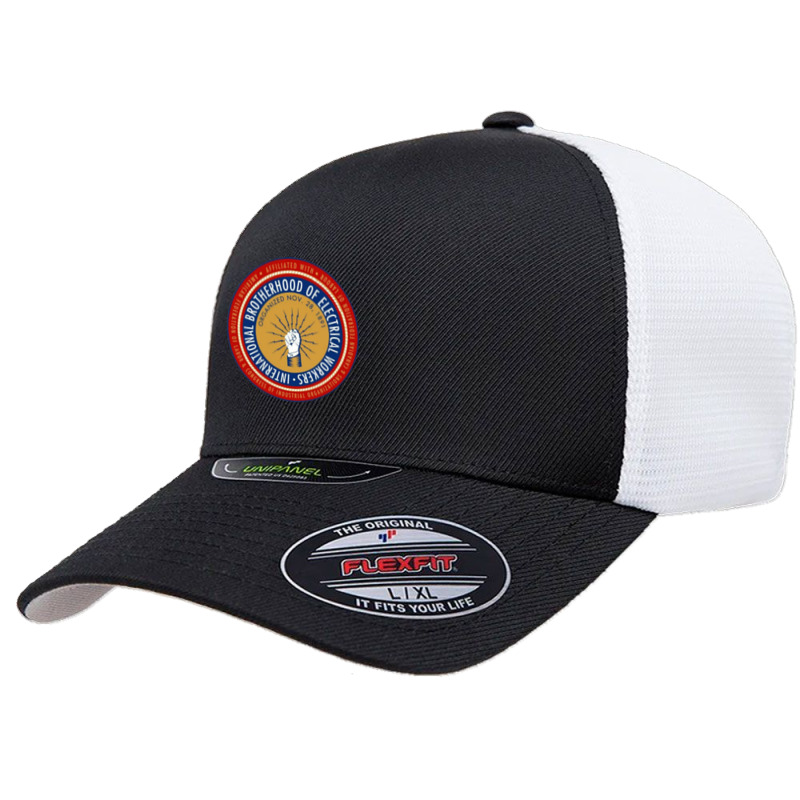 Ibew Electrician 1 Unipanel Trucker Mesh Cap By Pixelflow - Hatpublic
