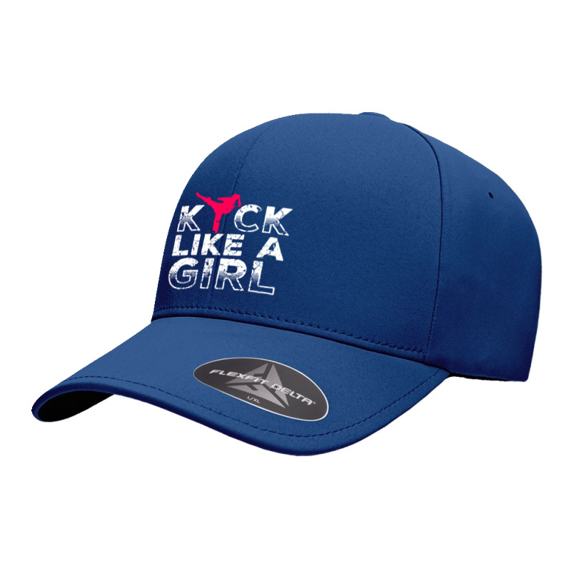 I Kick Like A Girl Karate Kickboxing Girl Seamless Cap By Snappyart ...