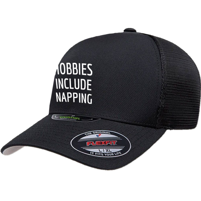 Hobbies Include Napping Unipanel Trucker Mesh Cap By Lilyartshop ...